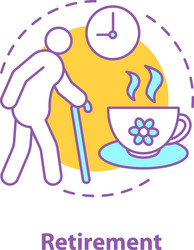 Senility concept icon Royalty Free Vector Image