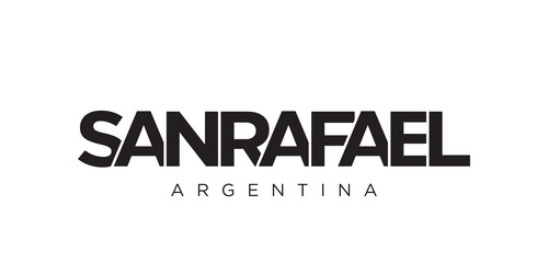 San rafael in the argentina emblem design Vector Image