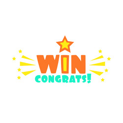 Congratulations Stickers Win Vector Images (over 170)