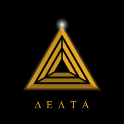 Delta letter icons set Royalty Free Vector Image