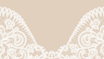 Lace border on green background Royalty Free Vector Image