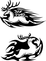 Running Deer Outline Vector Images (over 200)