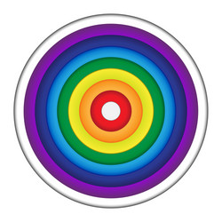 Rainbow colourful on empty background made circle Vector Image