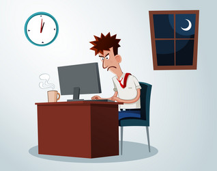 Hacker in work Royalty Free Vector Image - VectorStock