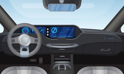 Car dashboard and interior Royalty Free Vector Image