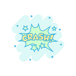 Cartoon crash comic sound effects icon Royalty Free Vector