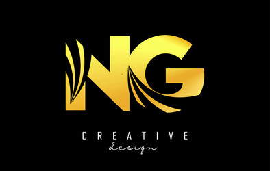 Creative colorful letters ng n g logo Royalty Free Vector