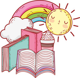Book Stack Rainbow Vector Images (50)