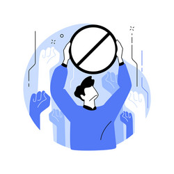 Public backlash abstract concept Royalty Free Vector Image