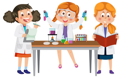 Kids Doing Experiment Cartoon Vector Images (over 350)