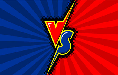 Comic vs or versus Royalty Free Vector Image - VectorStock