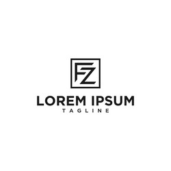 Fz fn zf nf hexagon logo design Royalty Free Vector Image