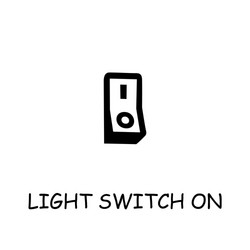 Light switch off flat icon Royalty Free Vector Image