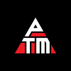 Ptm logo letter design Royalty Free Vector Image
