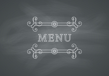 Restaurant menu headline Royalty Free Vector Image