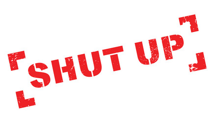 Shut up rubber stamp Royalty Free Vector Image
