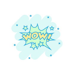 Cartoon wow comic sound effects icon Royalty Free Vector
