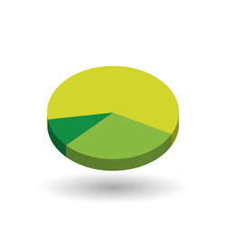 Green pie chart design element Royalty Free Vector Image