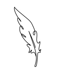 Silhouette of abstract feather with trophy Vector Image