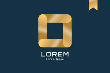 Abstract quare logo template corner Royalty Free Vector