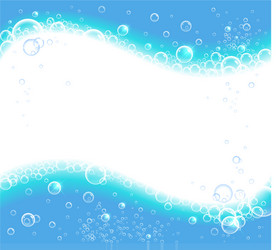 White shirt washing in water with soap bubble Vector Image