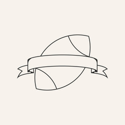 American football team line logo design Royalty Free Vector