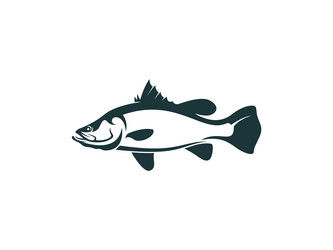 Barramundi fish fishing Royalty Free Vector Image