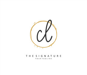 Cl initial letter handwriting and signature logo Vector Image