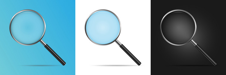Creative of realistic clear glass magnifier Vector Image