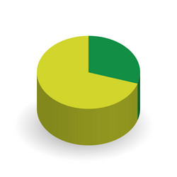 Green pie chart design element Royalty Free Vector Image