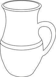 Isolated clay pot sketch Royalty Free Vector Image