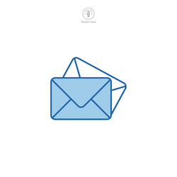 Stylish of a mail icon symbolizing communication Vector Image