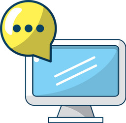 Technology computer screen cartoon Royalty Free Vector Image