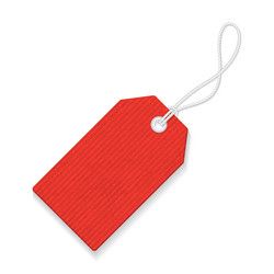 Red blank name tag isolated on white Royalty Free Vector