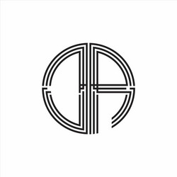 Da initial logo linked circle monogram Royalty Free Vector