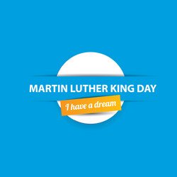 Martin luther king jr day us sticker Royalty Free Vector