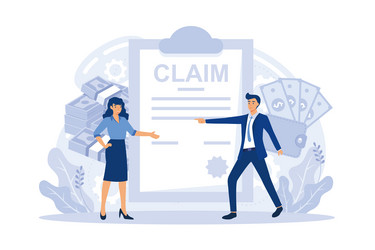 Registration of claim form document providing Vector Image