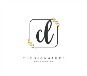 Cl initial letter handwriting and signature logo Vector Image
