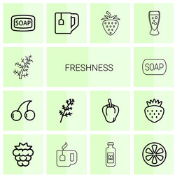 Freshness icons Royalty Free Vector Image - VectorStock