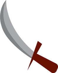 A foldable sharp blade flip knife with red handle Vector Image