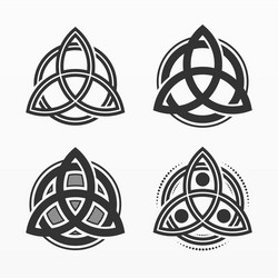 Variety celtic triquetra set Royalty Free Vector Image