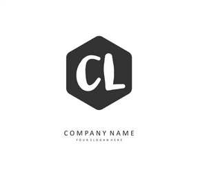 Cl initial letter handwriting and signature logo Vector Image