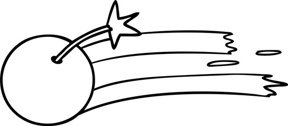 Cartoon doodle of a lit bomb Royalty Free Vector Image