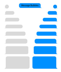 Short message service sms blank bubbles set Vector Image