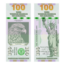 New vertical banknote of 20 us dollars 2024 Vector Image