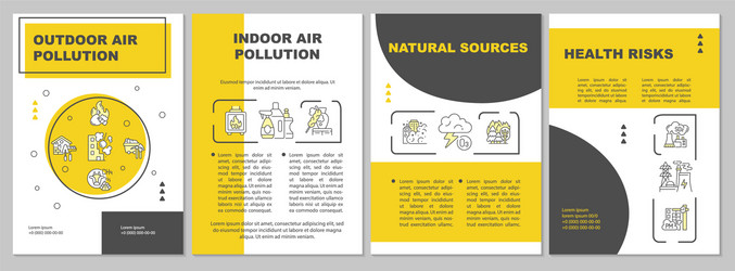 Air pollution poster template layout Royalty Free Vector