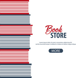 Banner online book store stack of books Royalty Free Vector