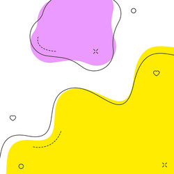 Color bubble shape square background template Vector Image
