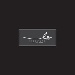 Initial letter ls logo - handwritten signature Vector Image