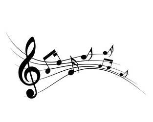 Music notes icon simple design Royalty Free Vector Image